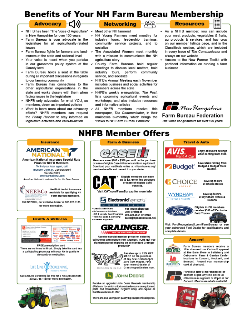 Member Benefits | New Hampshire Farm Bureau Federation