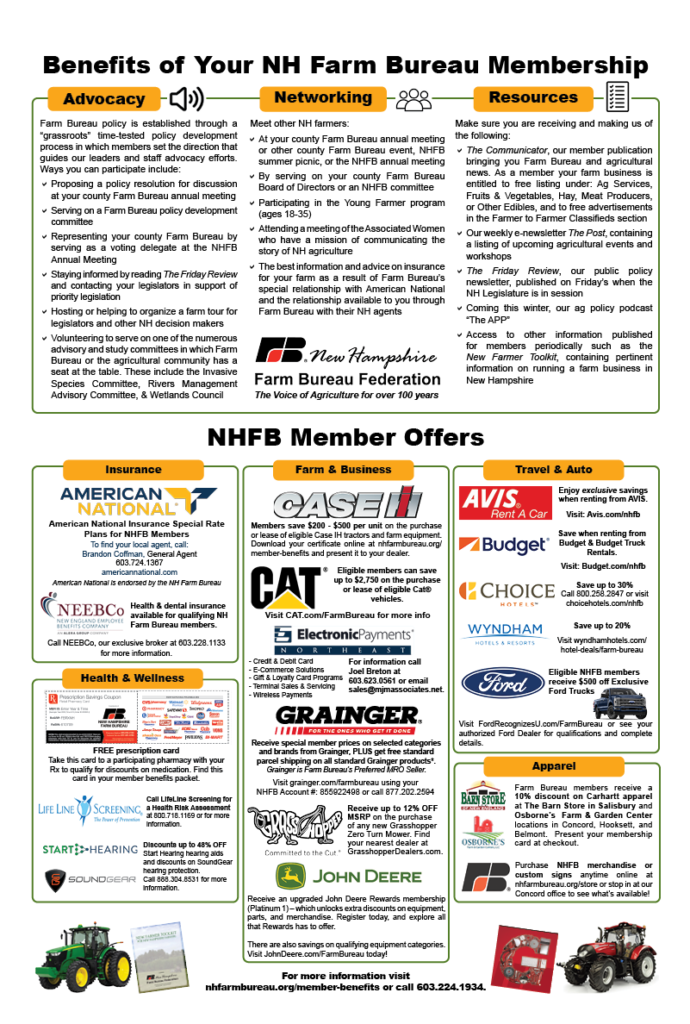 Member Benefits | New Hampshire Farm Bureau Federation